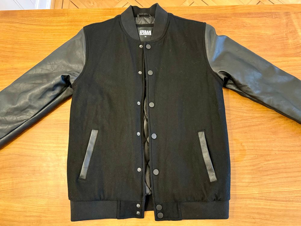 URBAN CLASSICS Jacke Wolljacke OLDSCHOOL COLLEGE JACKET (M) (Gebraucht ...