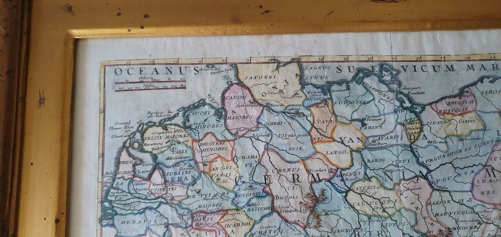 Bild - Kolorierter Kupferstich-Landkarte Germania (Gebraucht) in Kreuzlingen für CHF 340 – mit ...