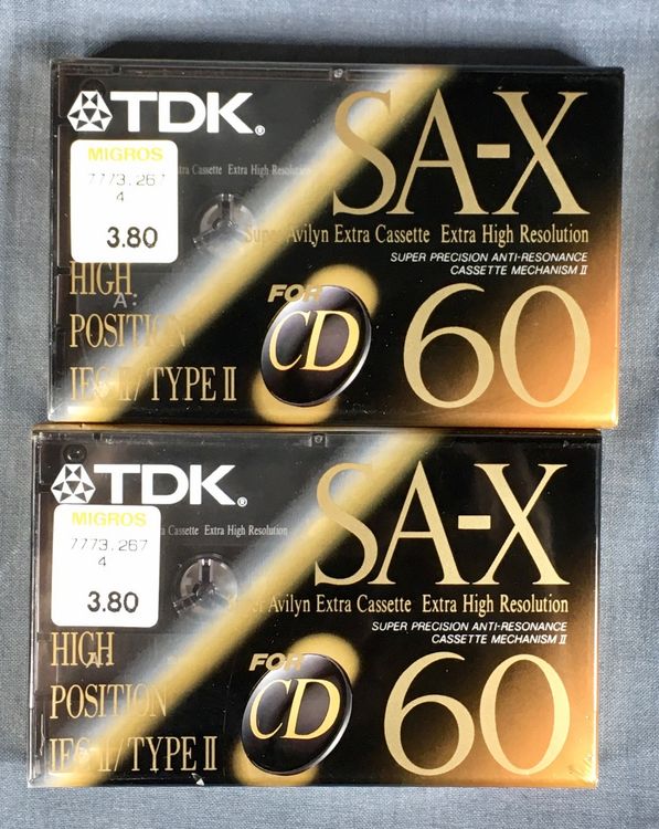 TDK SA-X60 neu, versiegelt (Neu und originalverpackt) in Aarberg für CHF 23 – mit Lieferung auf ...