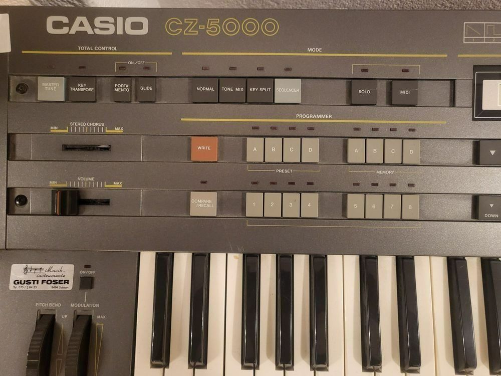 Casio CZ-5000 Cosmo Synthesizer + Subwoofer & Casio Pedal (Gebraucht ...
