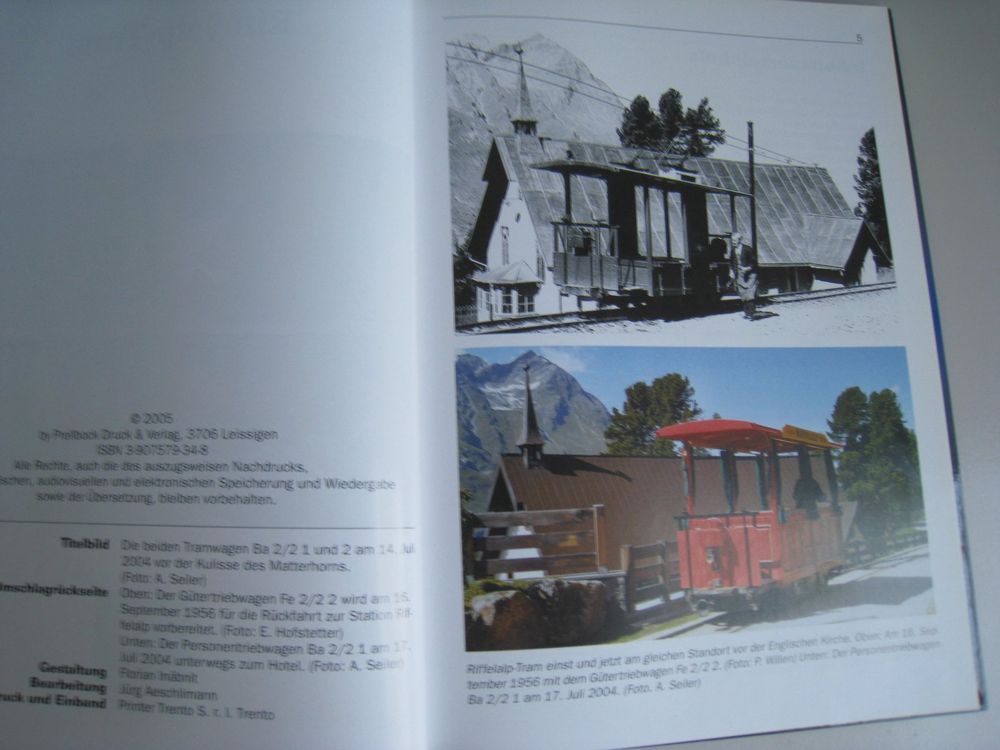 Riffelalp-Tram,einst und jetzt, Prellbock 2005 (Gebraucht) in Buchs ZH für CHF 19 – mit ...