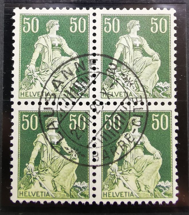 TR49 Bloc 4 Timbre Suisse 1929 Oblitere (Gebraucht) in Cousset für CHF 2.95 – mit Lieferung auf ...