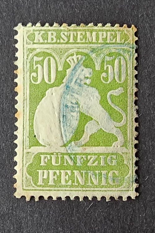 Altdeutschland Bayern-Stempelmarke 50 Pf ** (1876) | Kaufen auf Ricardo