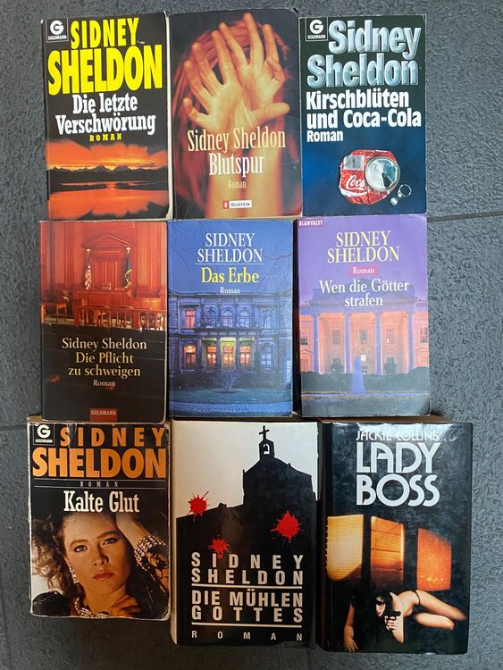 Bücherpacket- 8 Bücher Sidney Sheldon+1 Büch Jackie Collins (Gebraucht) in Lienz für CHF 25 ...