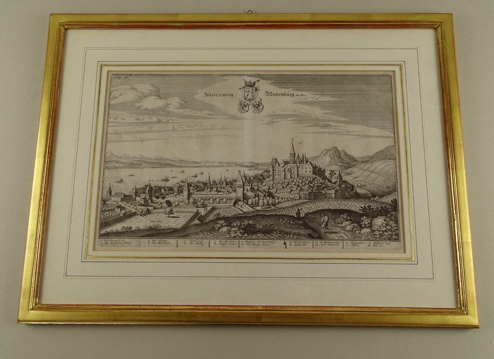 NEUENBURG NEUCHÂTEL NEOCOMUM, KUPFERSTICH MERIAN, 1654 (Gebraucht) in ...
