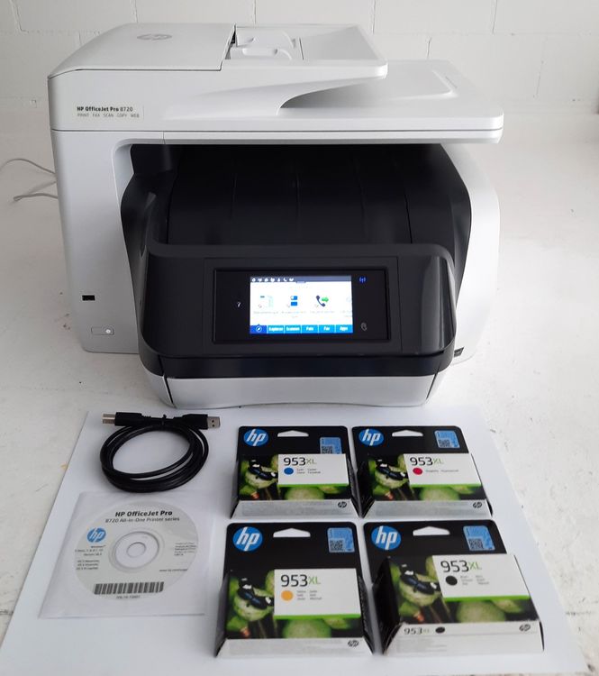 HP OfficeJet Pro 8720 Multifunktionsdrucker & 4 PATRONEN NEW (Gebraucht ...