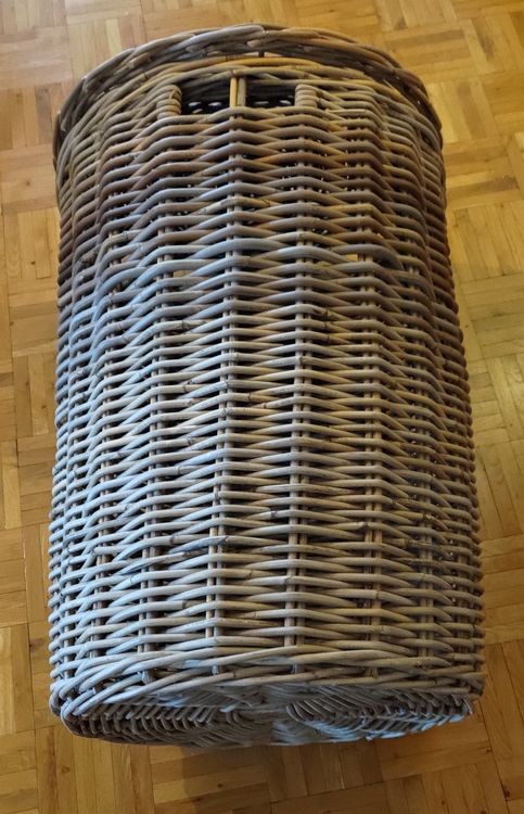 XXL Rattan Korb mit Deckel gross / rund – NEU & ungebraucht (Neu (gemäss Beschreibung)) in ...