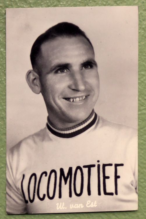 orig. WIM VAN EST Team LOCOMOTIEF Velo Autogrammkarte 1955 (Gebraucht ...