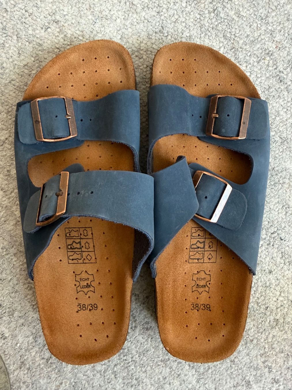 Sandale wie Birkenstock blau Gr. 38/39 (Neu (gemäss Beschreibung)) in ...