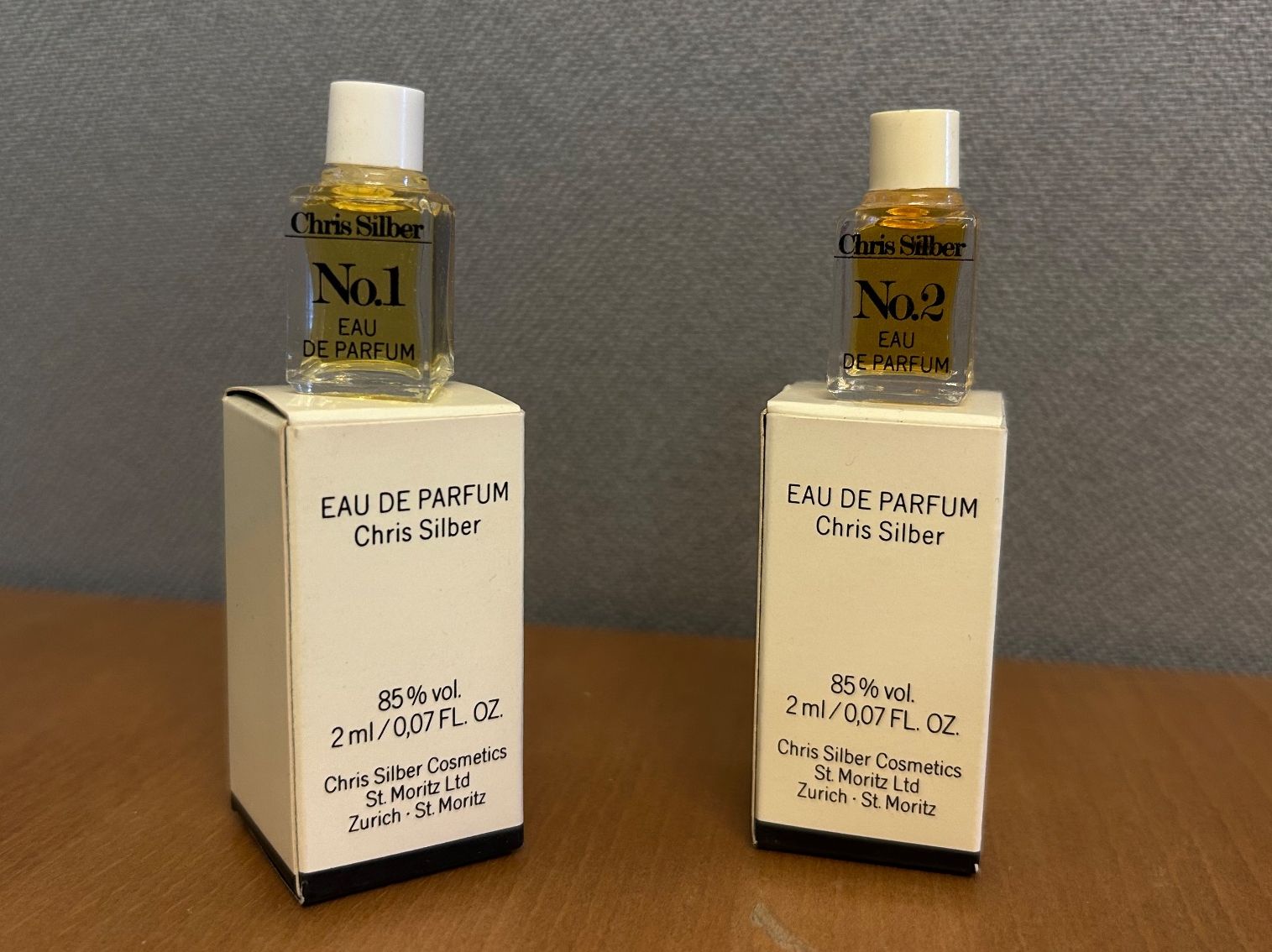 Chris Silber NO.1 und NO.2 - Miniatur Parfum - Rarität (Gebraucht) in ...