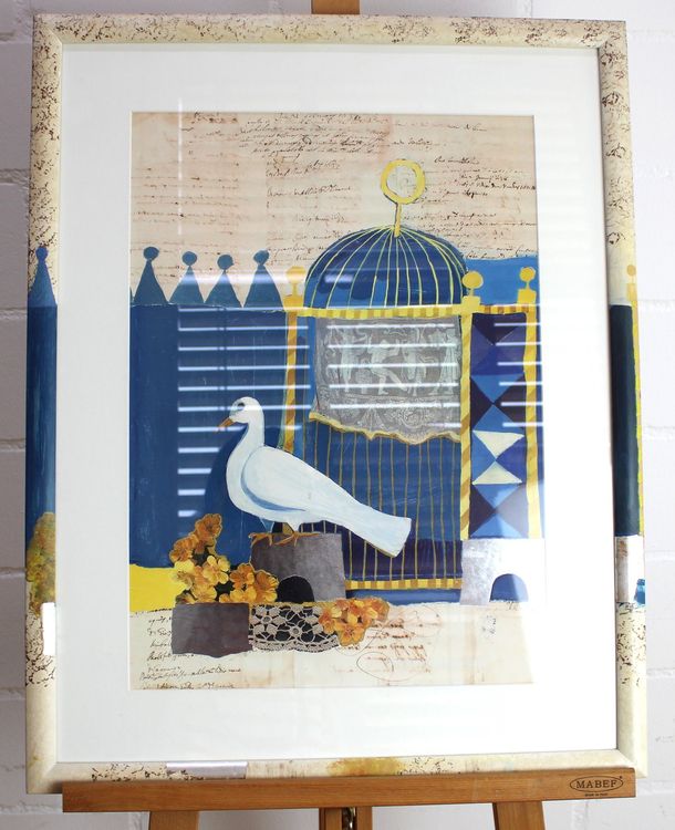 Gerahmter Kunstdruck Taube | Kaufen auf Ricardo