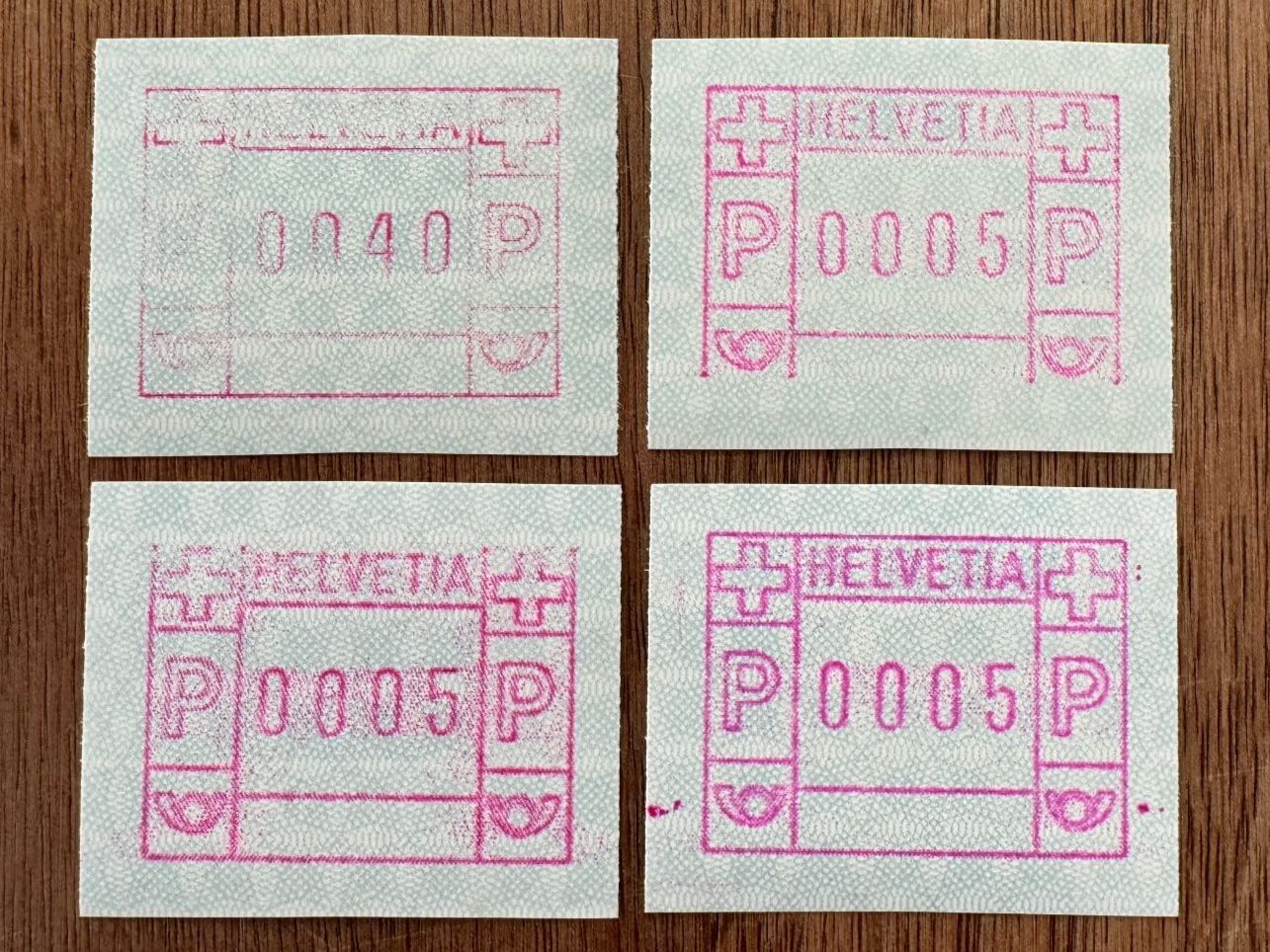 ATM Typ 4, Abarten wie Druck ungleichmässig, fehlende Linien (Gebraucht ...