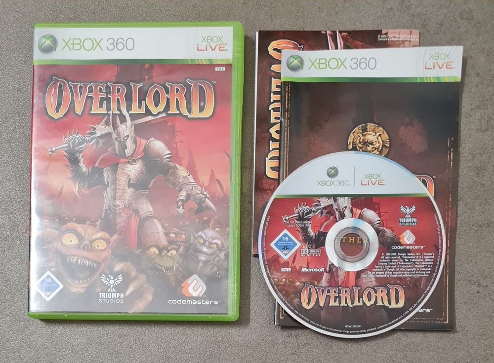 XBOX 360 Overlord - inkl Karte aus dem Spiel - TOP Zustand! (Gebraucht ...