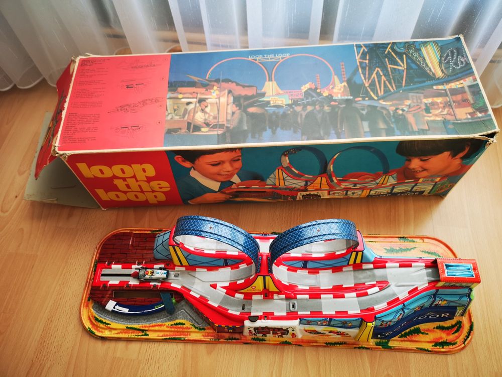 Rennbahn Technofix Vintage Blechspielauto 60 er loop the loo (Gebraucht ...