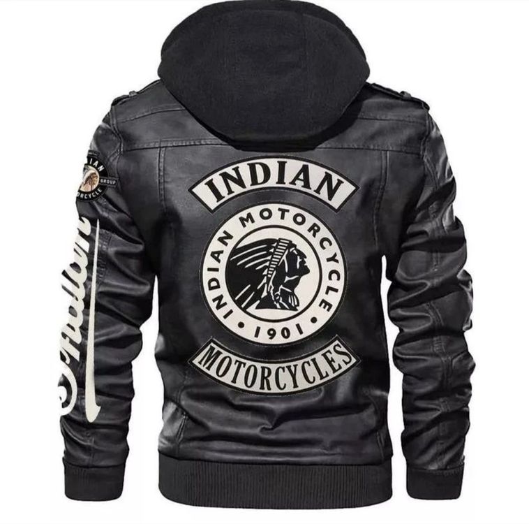 Indian Motorrad Leder Jacke Herren Grösse L (Neu und originalverpackt ...