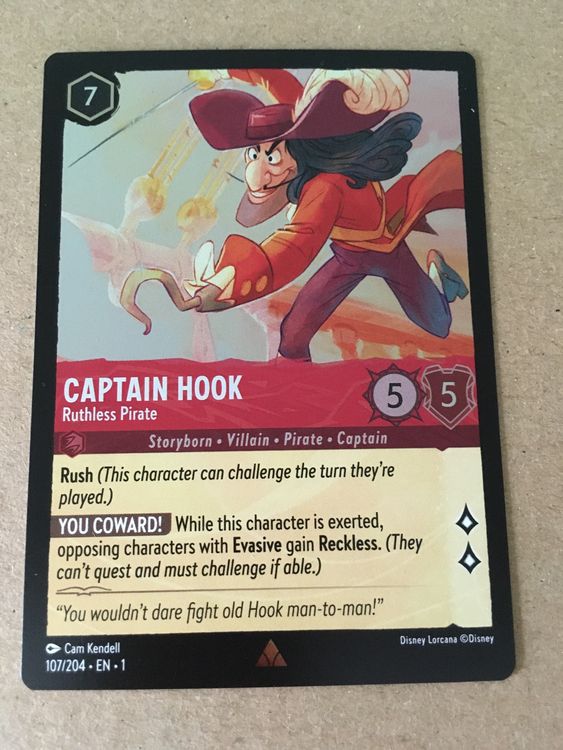Disney Lorcana 107/204 Captain Hook - Ruthless Pirate -EN- | Kaufen auf ... Disney Lorcana 107/204 Captain Hook - Ruthless Pirate -EN- | Kaufen auf ...