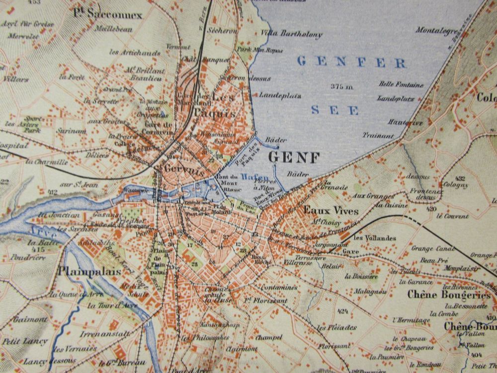 Alter Stadtplan Genf,1901 | Kaufen auf Ricardo