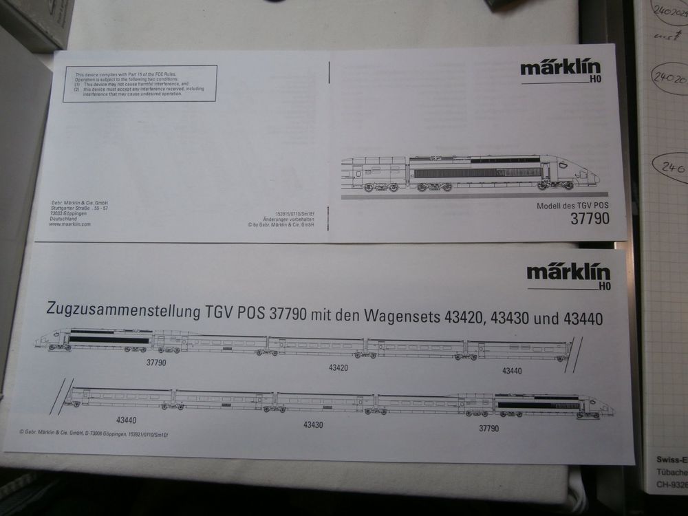 Märklin 37790 TGV Epoche VI 4-Teilig WS/Digital Sound TOP (Neu (gemäss ...