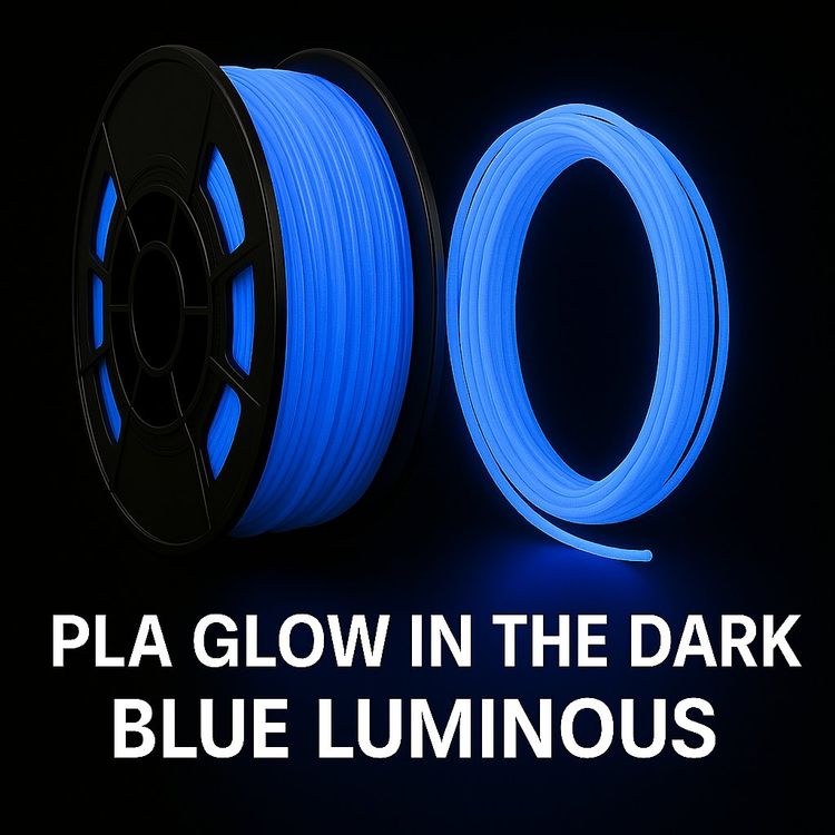 PLA Glow in the dark (luminous), 1.75 mm, 1kg, blau (Neu und ...