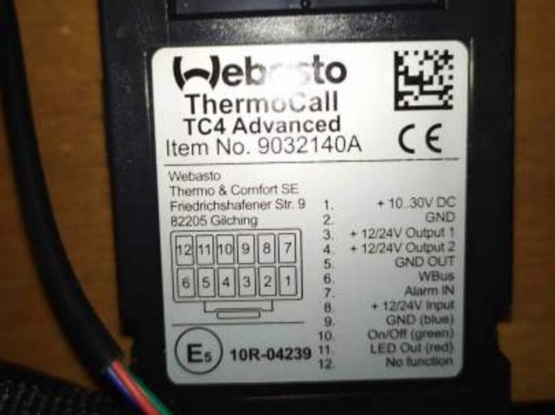 Webasto Thermocall Tc4 Advanced Kaufen Auf Ricardo