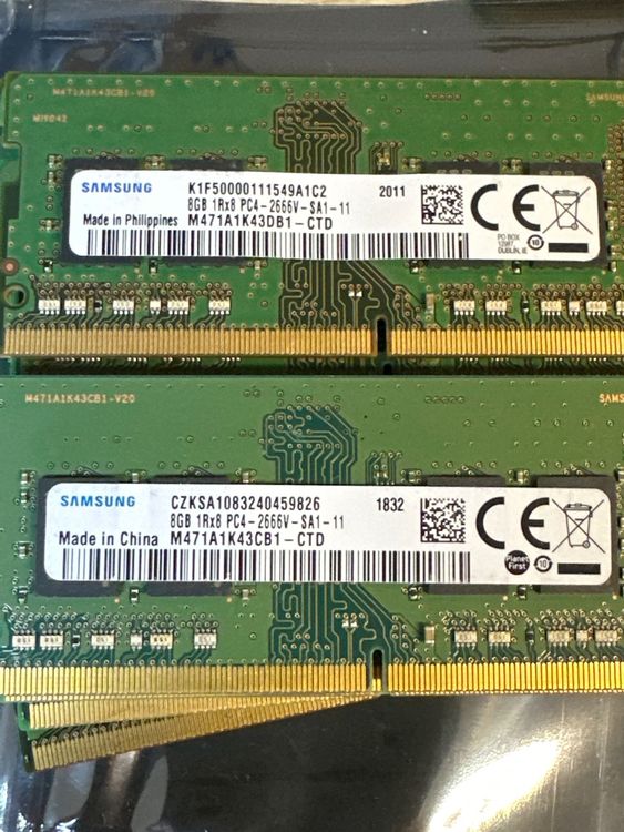 8 gb ddr4 2666v ram laptop 1 modul (Gebraucht) in Zürich für CHF 15.5 ...