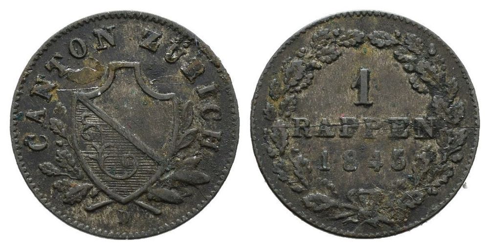 Zürich Rappen 1845 /2869 (Gebraucht) in Trimbach für CHF 7 – mit Lieferung auf Ricardo kaufen