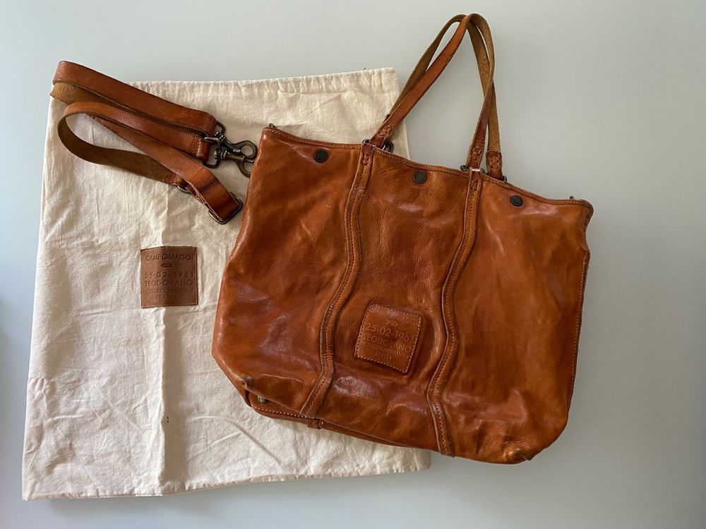 Campomaggi Tasche mit Schulterriemen und Beutel 42x33cm (Gebraucht) in ...