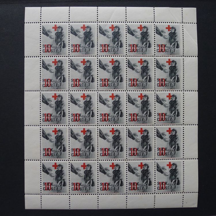 Rotkreuz Vignette im Bogen, postfrisch ** mit Abart (Gebraucht) in ...