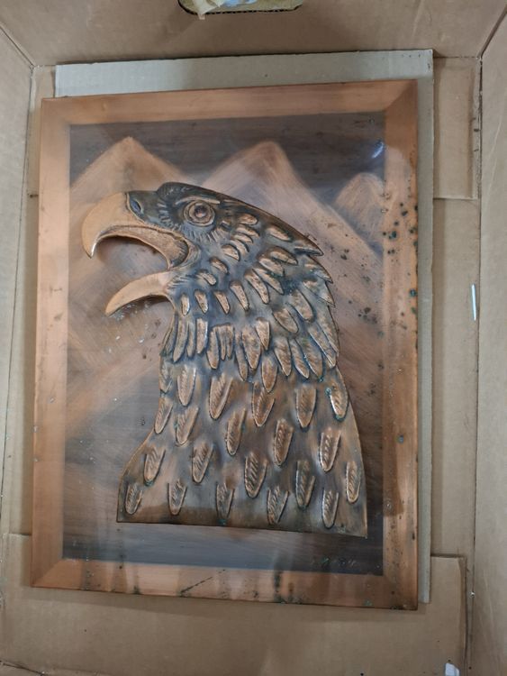 Kupferbild Adler von Toni Waser, Igis. Rarität! Top (Gebraucht) in ...