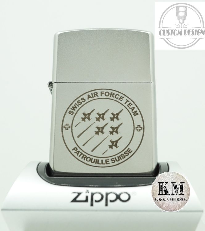 ZIPPO® SWISS AIR FORCE - CUSTOM LASER - 2020 - UNGEZÜNDET | Kaufen auf Ricardo