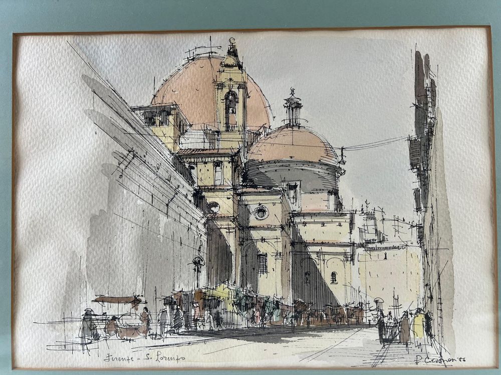 Stadtansicht Aquarell Signiert. (Gebraucht) in Neuhausen am Rheinfall für CHF 10 – mit Lieferung ...