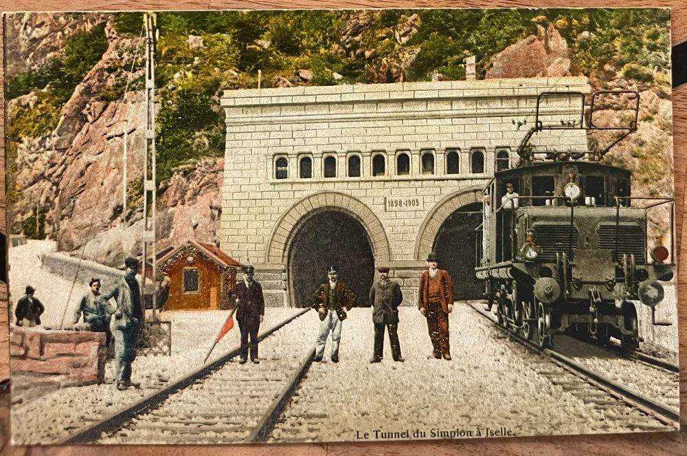 SIMPLON - Train à la sortiedu tunnel Iselle - Carte ancienne | Kaufen ...