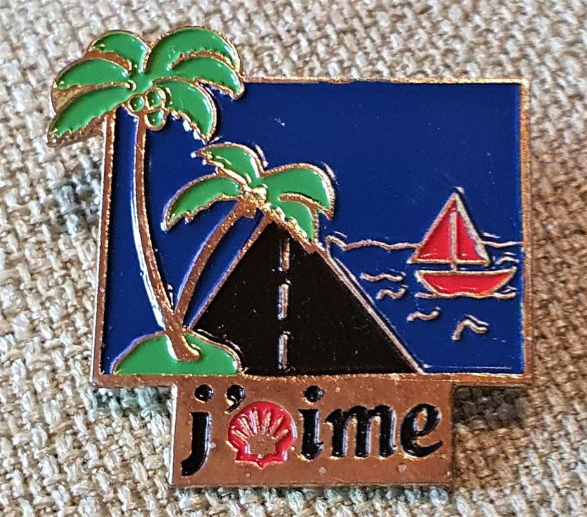 D275 - Pin SHELL Strasse Palmen Schiff (Gebraucht) in Reinach BL für CHF 1 – mit Lieferung auf ...