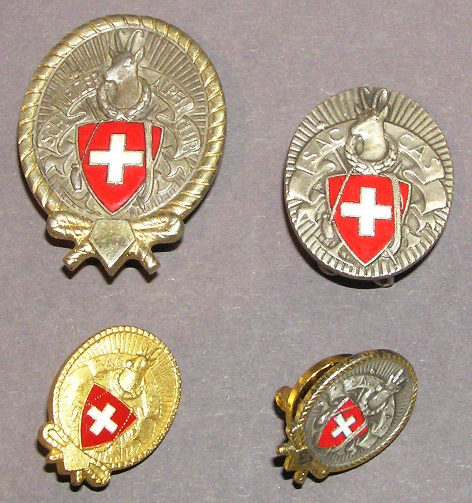 4 ST. ALTE ABZEICHEN SAC / CAS SCHWEIZER ALPENCLUB (Gebraucht) in ...