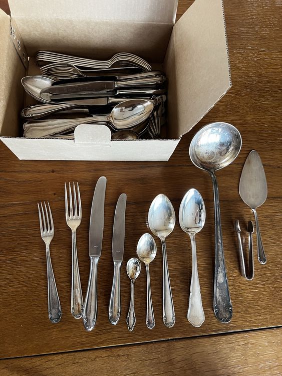 Versilbertes ORNA und WELLNER Tafelbesteck 90er Reihe (Gebraucht) in ...