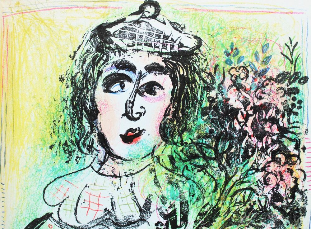 Marc Chagall - die verliebte Kuh - Vintage Lithographie 1963 (Gebraucht ...