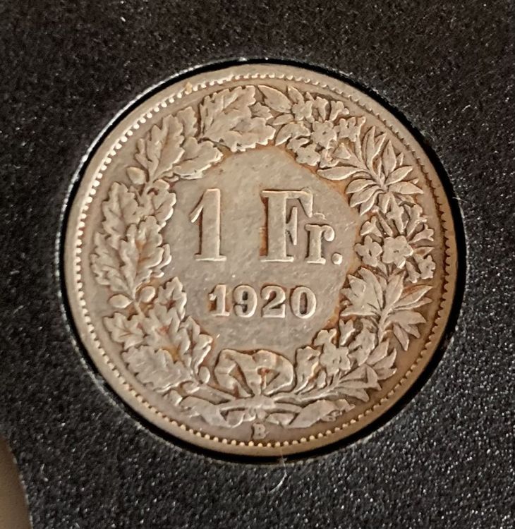 1920 Münze 1 Franken Silber (Gebraucht) in Eggersriet für CHF 5.9 – mit Lieferung auf Ricardo kaufen