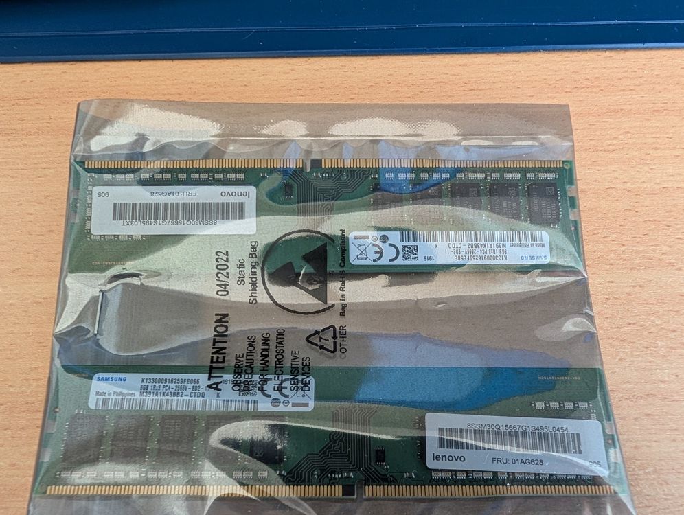 16 GB RAM DDR4 (2 x 8GB ) (Gebraucht) in Stans für CHF 3 – mit ...