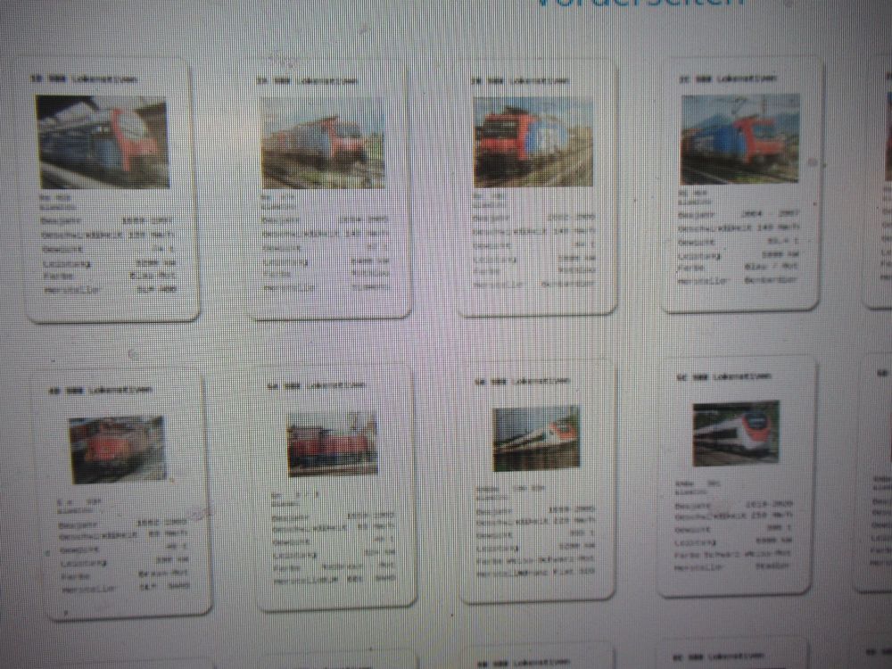 SBB Züge Quartett 52 Karten (Neu und originalverpackt) in Herznach für CHF 32 – nur Abholung auf ...