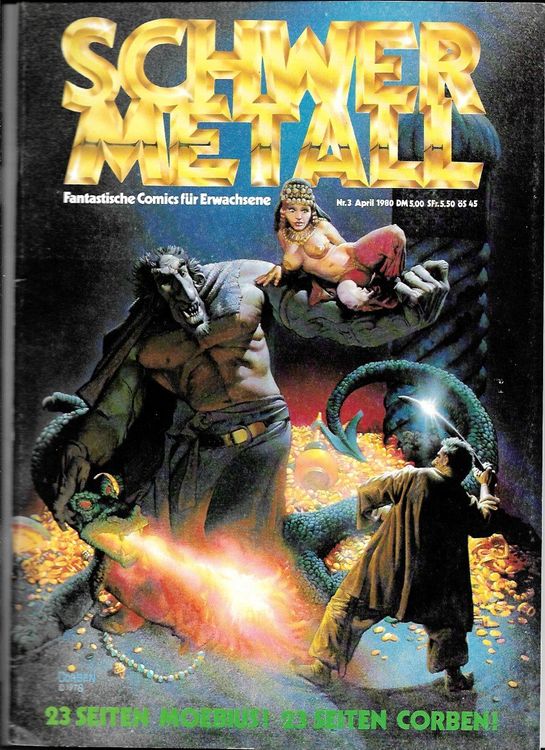 Schwermetall Comic Magazin 3 , 1980,Moebius, R.Corben, Johns (Gebraucht ...