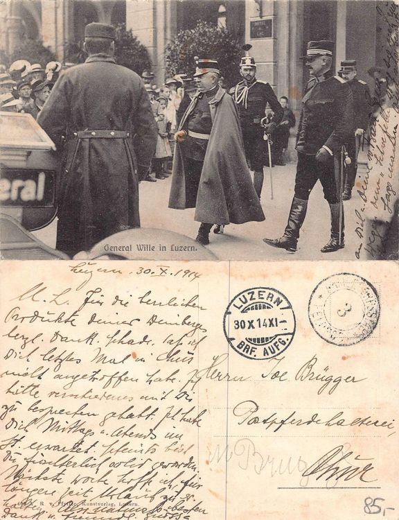 General wille in luzern 1914 GELAUFEN | Kaufen auf Ricardo