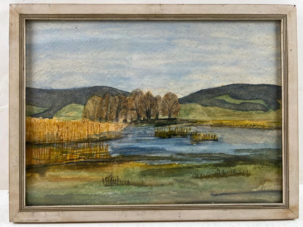 Landschaft Aquarell Unleserlich Signiert. | Kaufen auf Ricardo