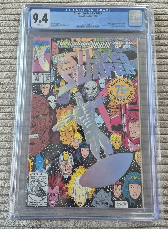 Silver Surfer v3 #75 CGC 9.4 NEAR MINT, FOIL COVER (Neuf avec emballage ...