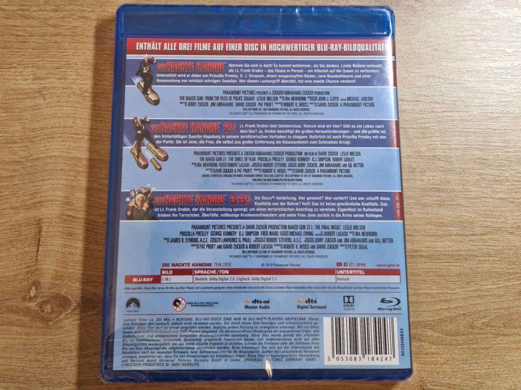 Die nackte Kanone 1-3 NEU OVP Bluray (Neu und originalverpackt) in ...