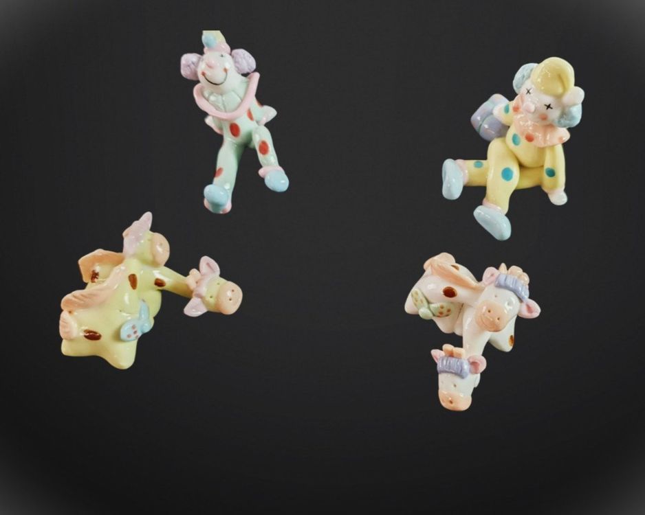 Clown- und Giraffenfiguren zur Deko | Kaufen auf Ricardo