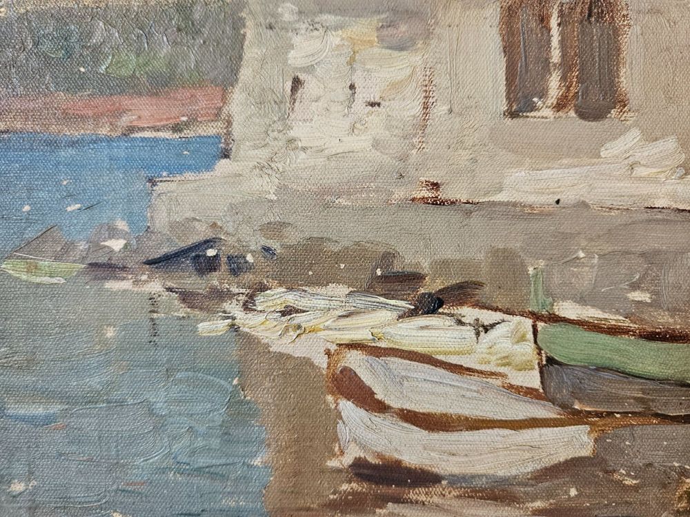 Fritz Voellmy (1863 - 1939) „Boote in Rapallo“ Liguria (Gebraucht) in Wisen SO für CHF 180 – mit ...