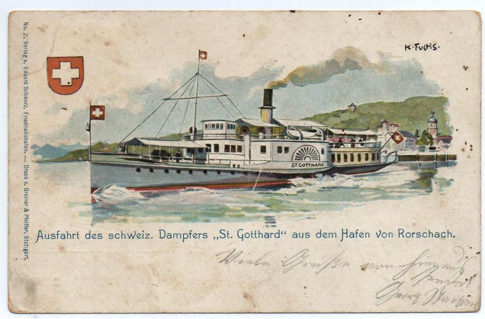 RORSCHACH Ausfahrt Dampfer St. Gotthard (Gebraucht) in Jona für CHF 19.9 – mit Lieferung auf ...