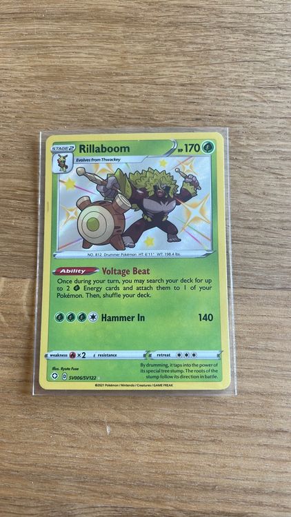 Pokemon Shiny Rillaboom Karte SV006/SV122 | Kaufen auf Ricardo