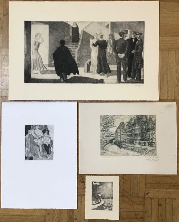 4x Radierungen Unleserlich Signiert (Gebraucht) in Root für CHF 6 – mit Lieferung auf Ricardo kaufen