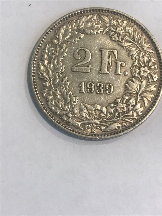 Alte silber 2 Franken 1939 | Kaufen auf Ricardo
